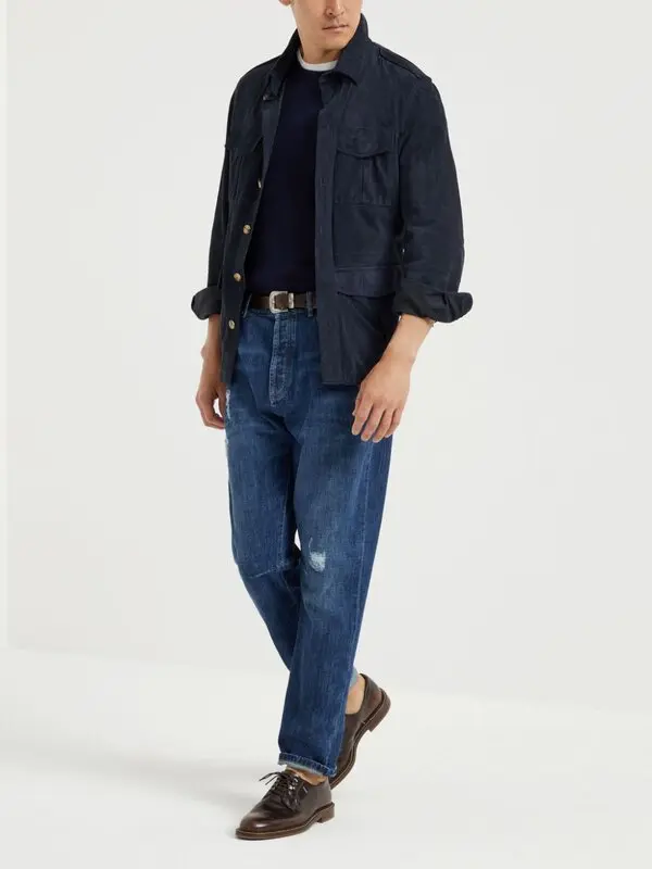 Brunello Cucinelli Leather Shirt Jacket