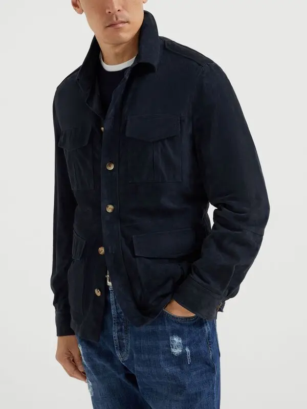 Brunello Cucinelli Leather Shirt Jacket