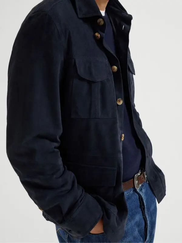 Brunello Cucinelli Leather Shirt Jacket