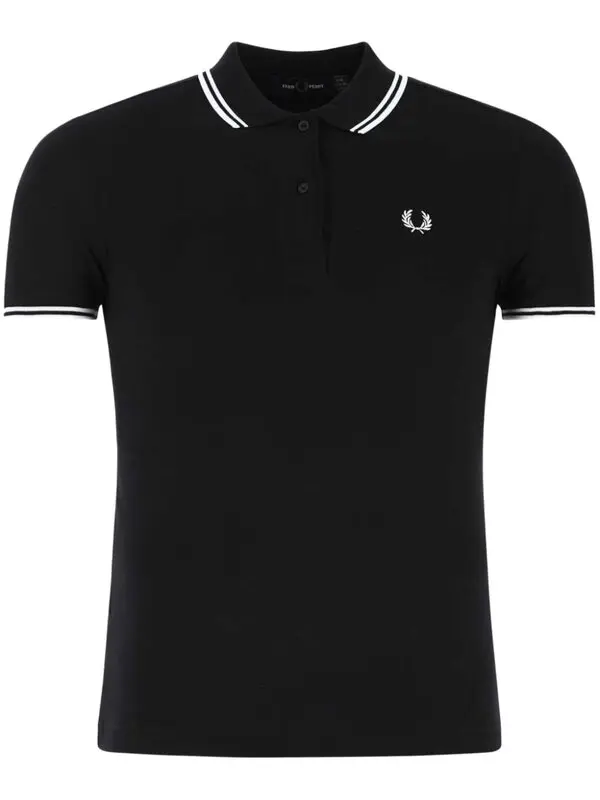 Fred Perry Logo-embroidered Polo Shirt - Black