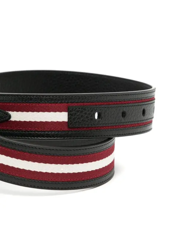 Bally Striped Leather Belt