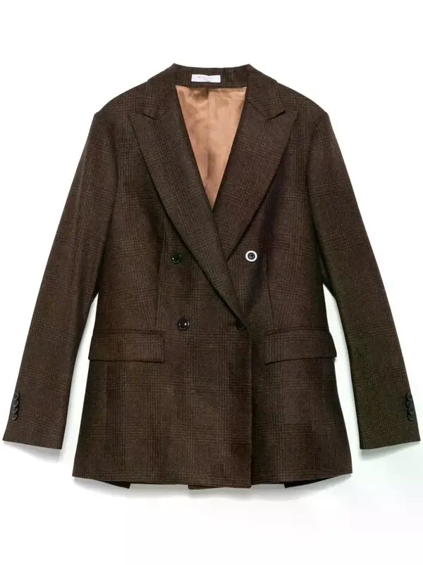 Boglioli Prince Of Wales Check Double-breasted Blazer