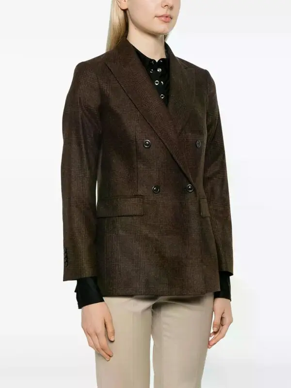 Boglioli Prince Of Wales Check Double-breasted Blazer