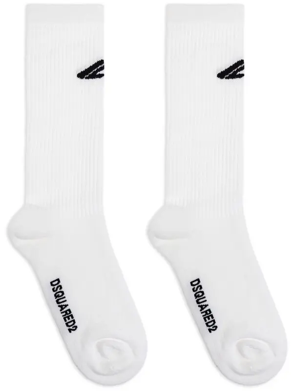 Dsquared2 Logo Socks - White