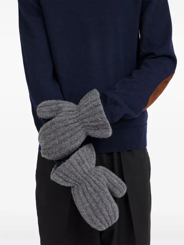 MAISON MARGIELA Ribbed-knit Mittens