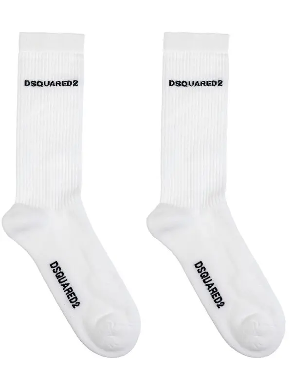 Dsquared2 Logo Socks - White