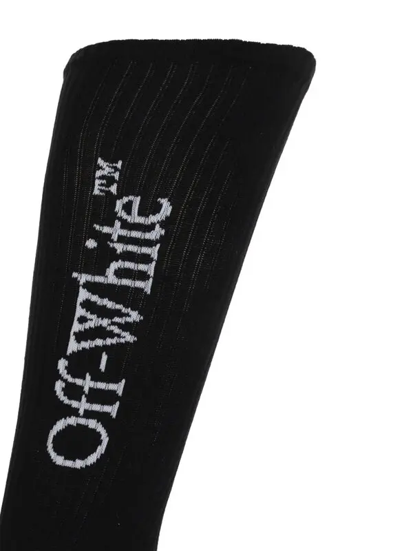 Off-White Quote Socks - Black