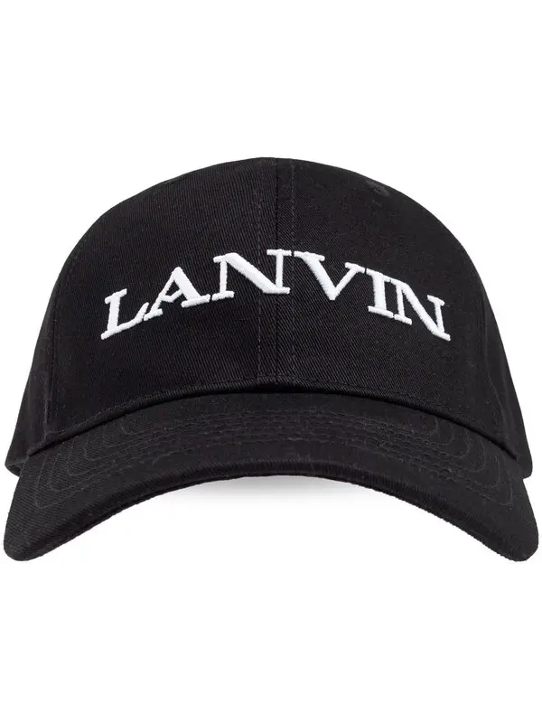 LANVIN Logo-embroidered Cap - Black