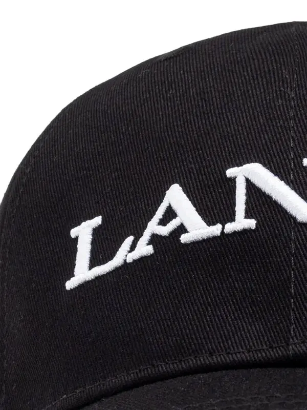 LANVIN Logo-embroidered Cap - Black