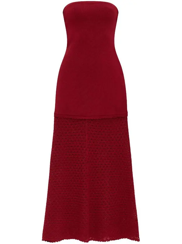 Posse Strapless Maxi Dress - Red