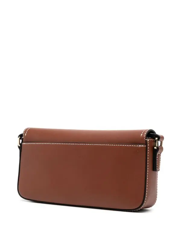 AGNÈS B. Contrast-stitching Leather Cross Body Bag