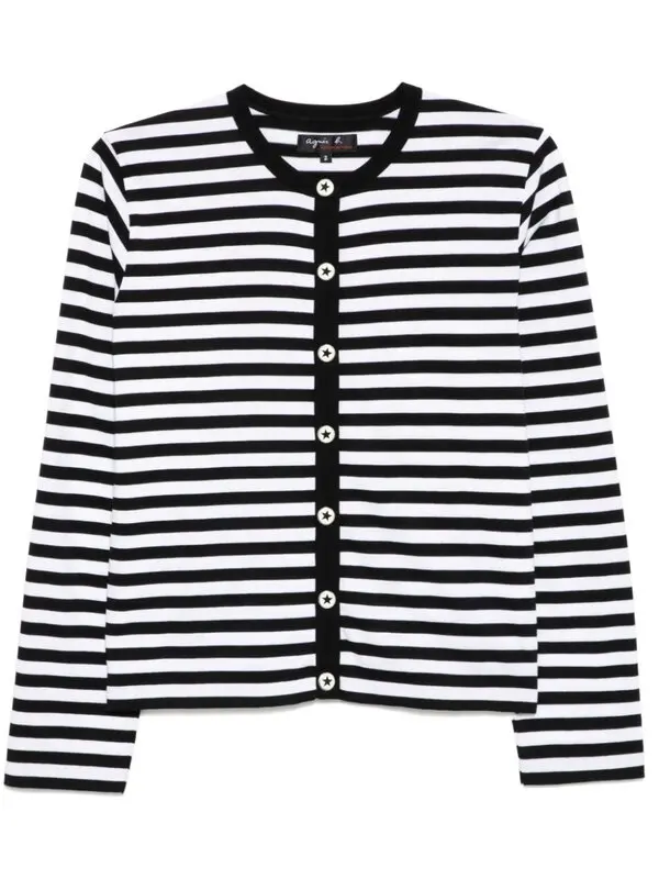 AGNÈS B. Striped Cardigan