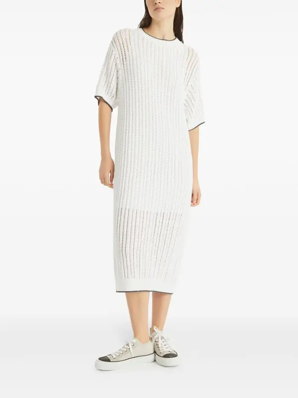 Brunello Cucinelli Monili-embellished Knitted Dress