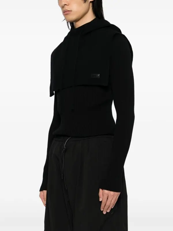 JUUN.J Logo Patch Hooded Vest