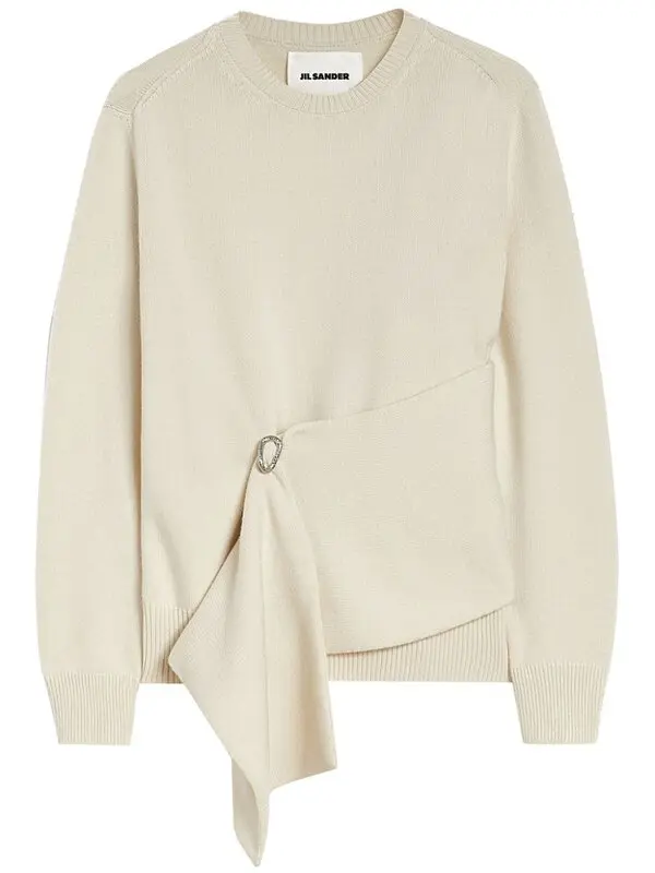 JIL SANDER Ruched-detail Knit Jumper