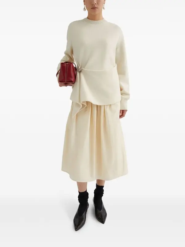 JIL SANDER Ruched-detail Knit Jumper