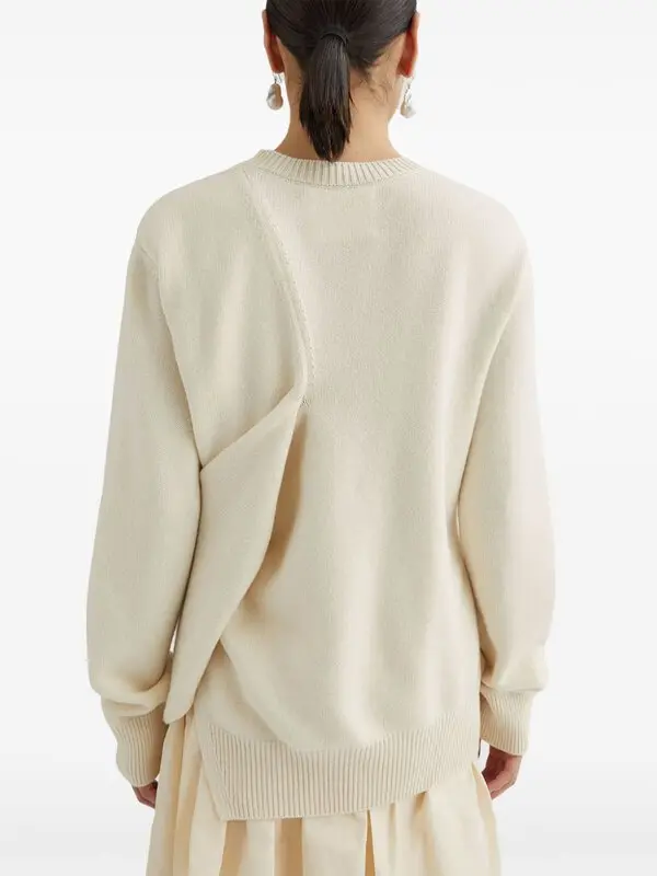 JIL SANDER Ruched-detail Knit Jumper