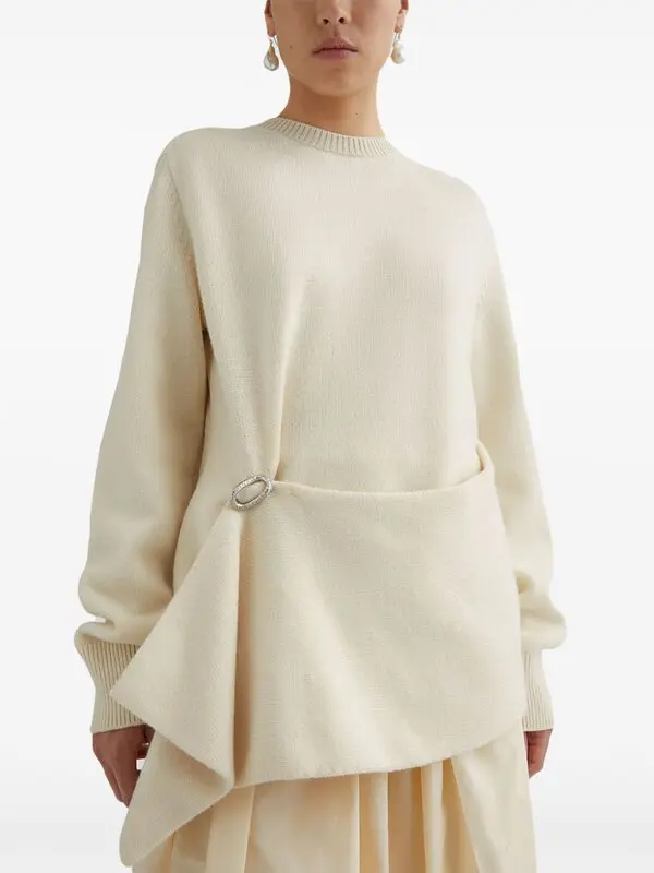 JIL SANDER Ruched-detail Knit Jumper