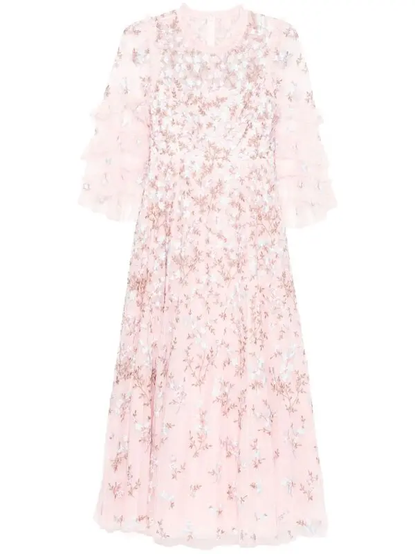 NEEDLE & THREAD Everett Bloom Gown - Pink