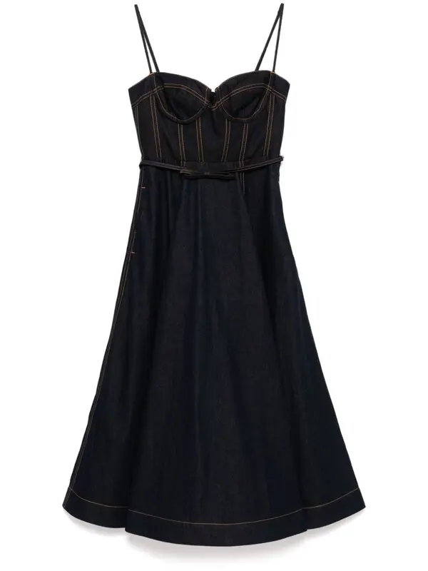 Zimmermann Denim Corset Dress - Blue