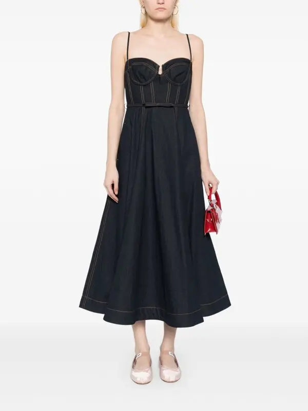 Zimmermann Denim Corset Dress - Blue