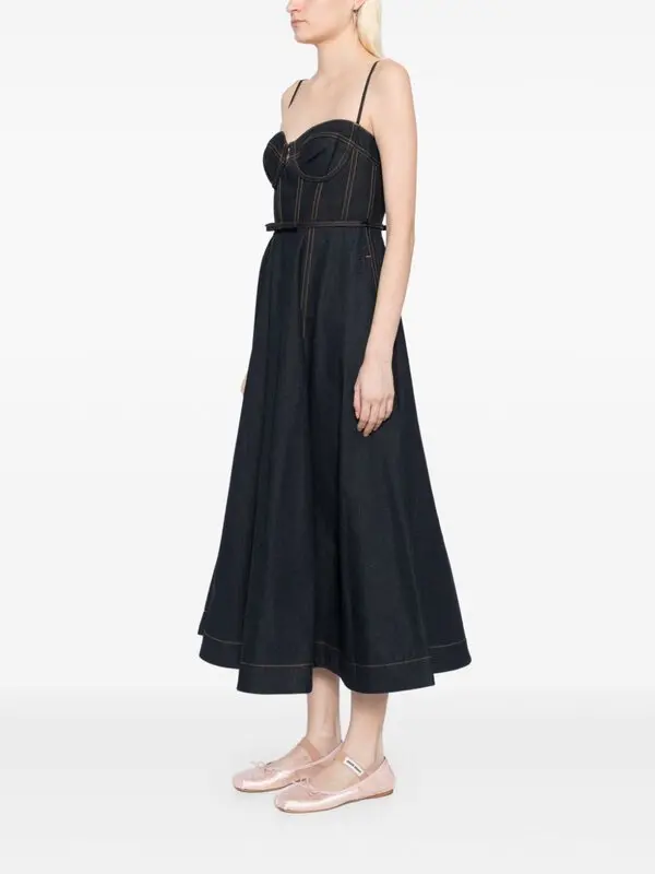 Zimmermann Denim Corset Dress - Blue