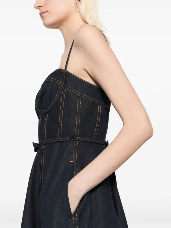 Zimmermann Denim Corset Dress - Blue