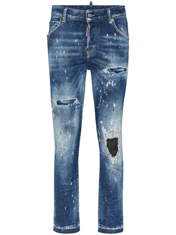 Dsquared2 Distressed Skinny Jeans - Blue