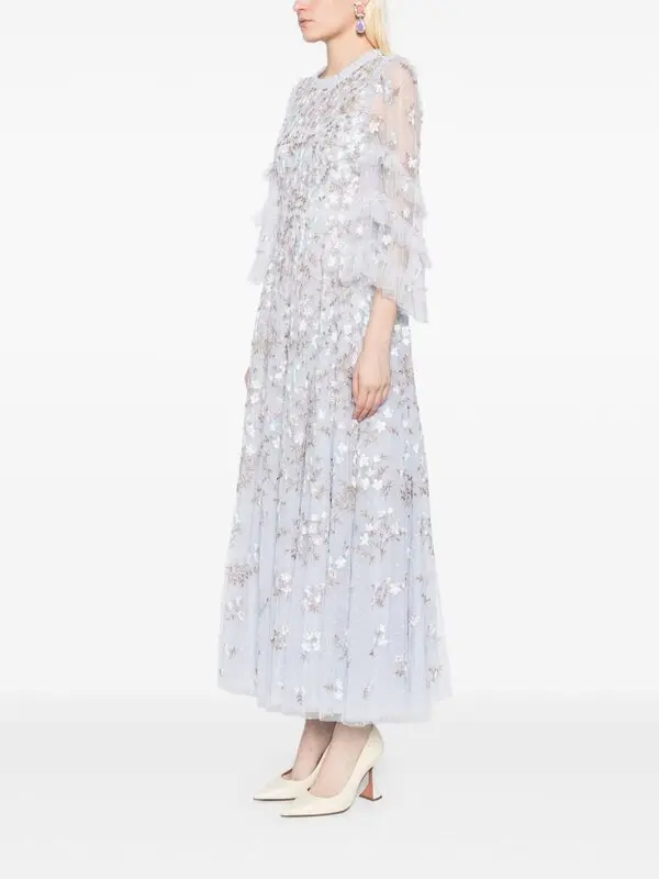 NEEDLE & THREAD Everett Bloom Gown - Blue