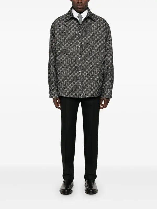 Gucci Gg Jacquard Reversible Shirt