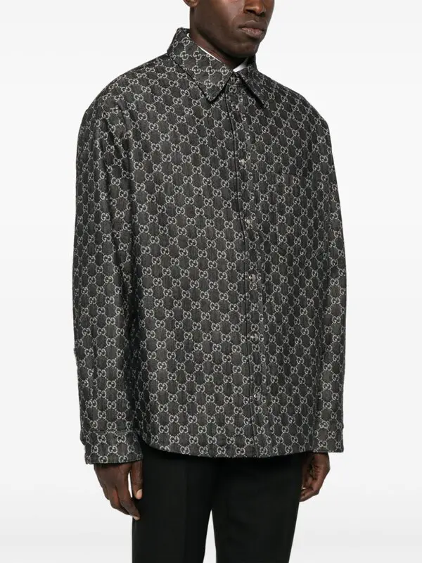Gucci Gg Jacquard Reversible Shirt