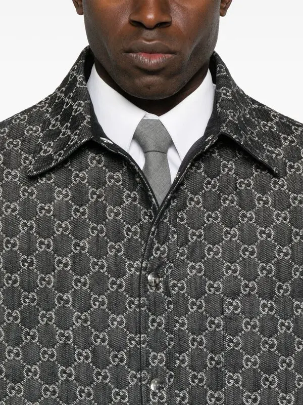 Gucci Gg Jacquard Reversible Shirt
