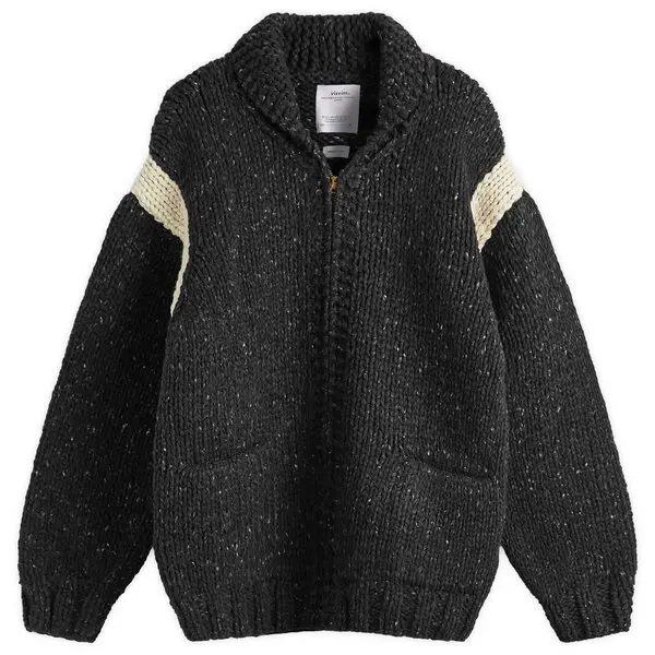 Visvim Cowichan Hand Knit Cardigan - Black