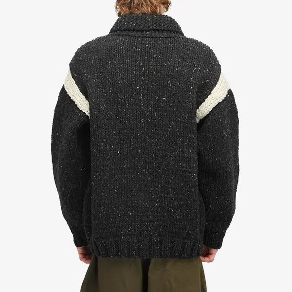 Visvim Cowichan Hand Knit Cardigan - Black