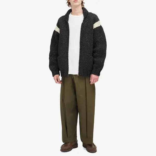 Visvim Cowichan Hand Knit Cardigan - Black