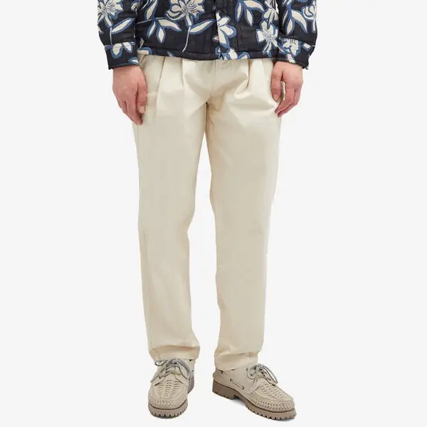 WAX LONDON Raleigh Pleat Twill Trousers - Stone
