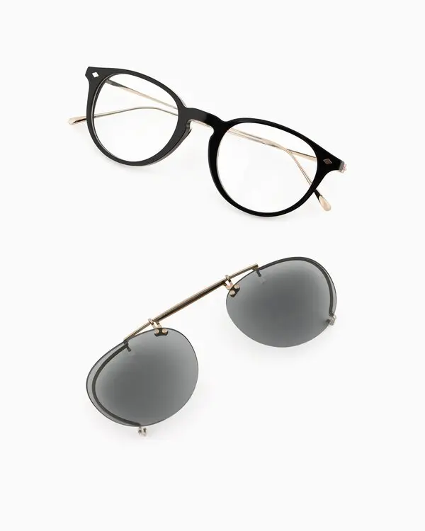 Giorgio Armani Panto Glasses - Black