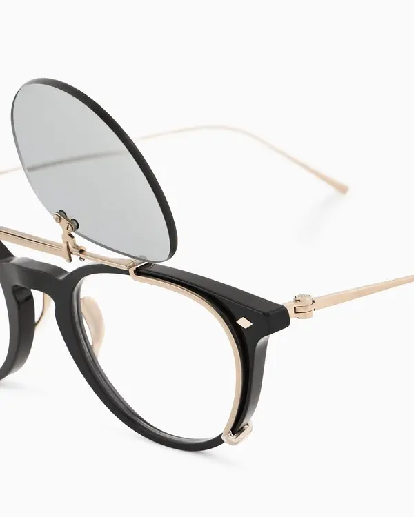 Giorgio Armani Panto Glasses - Black