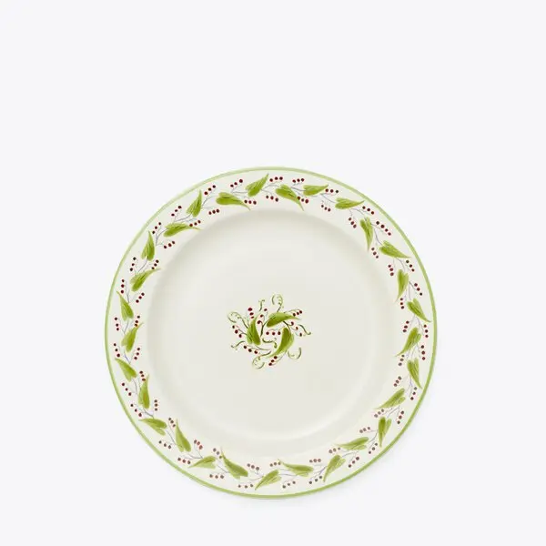 Tory Burch Feuille Salad Plate, Set Of 4 - Red/green Multi