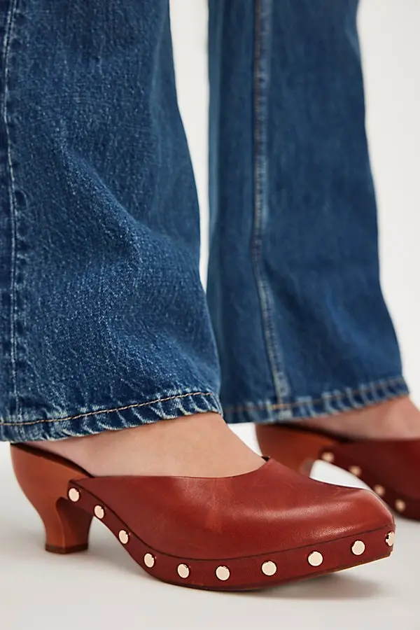 Jeffrey Campbell Blakeney Mini Clogs - Chestnut