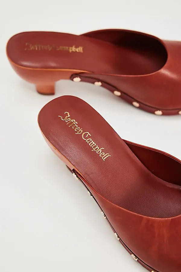 Jeffrey Campbell Blakeney Mini Clogs - Chestnut