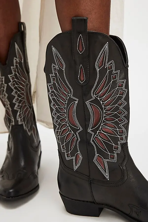 Matisse Willa Western Boots - Black/red