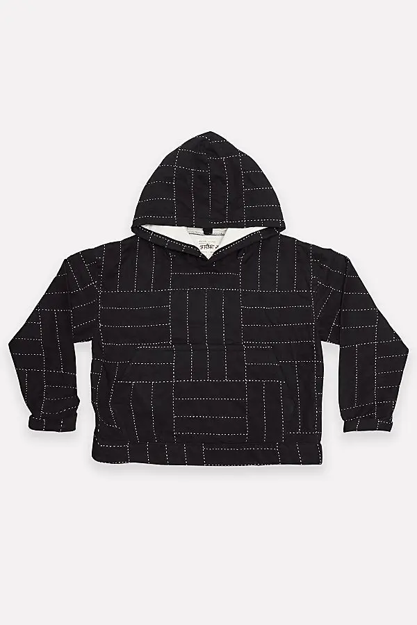 ANCHAL Crosshatch Quilted Hoodie