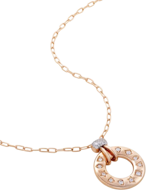 Pomellato Iconica 18-karat Rhodium-plated And Diamond Necklace - Gold