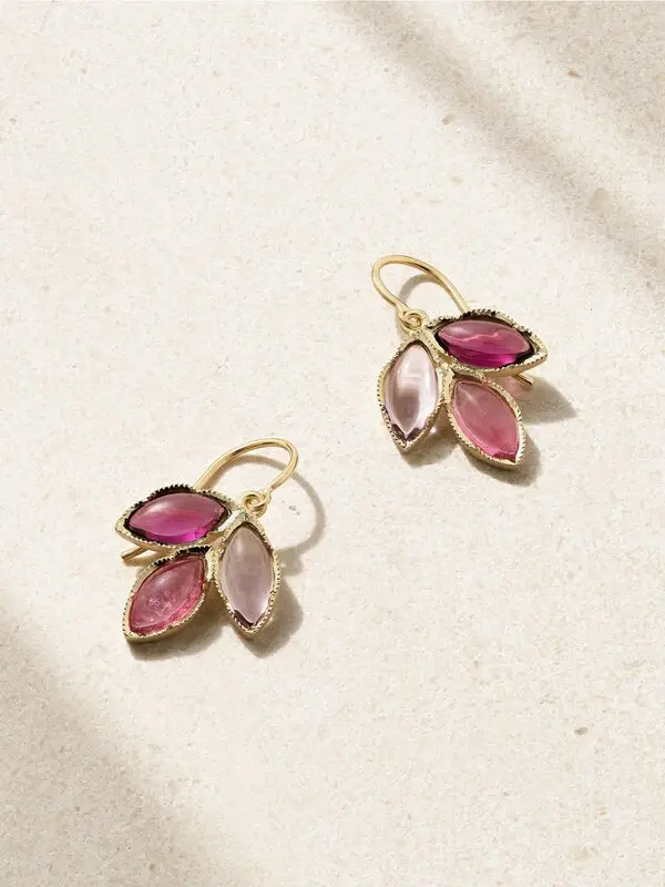 Irene Neuwirth 18-karat Gold Multi-stone Earrings - Pink