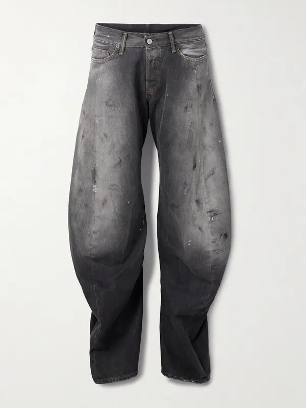 Acne Studios 2006 Paint-splattered Barrel-leg Jeans