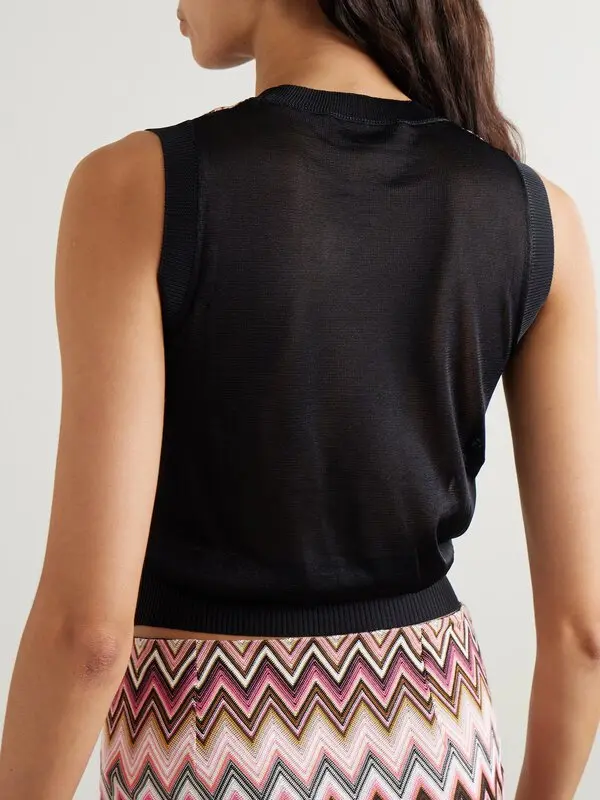 Missoni Striped Crochet-knit Vest