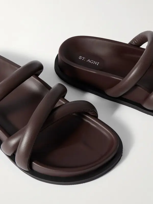 ST. AGNI Leather Slides