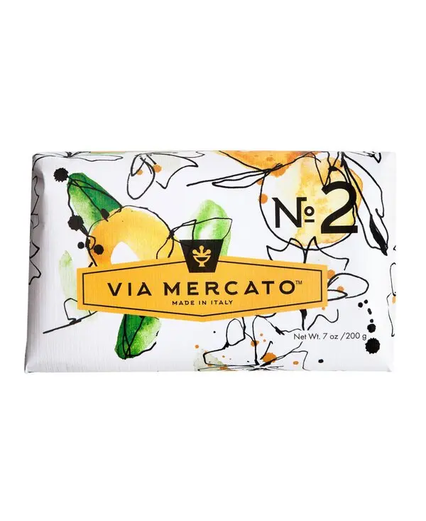 EUROPEAN SOAPS Via Mercato Wrapped 200g French Bar Soap - No.2,green Tea  White Musk