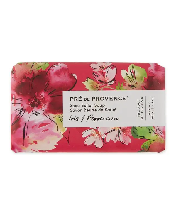 EUROPEAN SOAPS Pre De Provence Le Jardin 150 Gram Soap Bar - Iris And Peppercorn